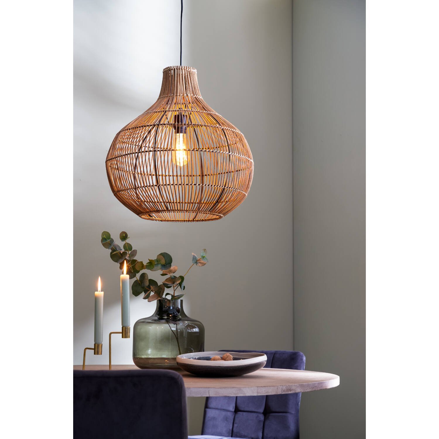 Hanglamp Ø50x51,5 cm PACINO rotan donker bruin kopen? Groot assortiment!