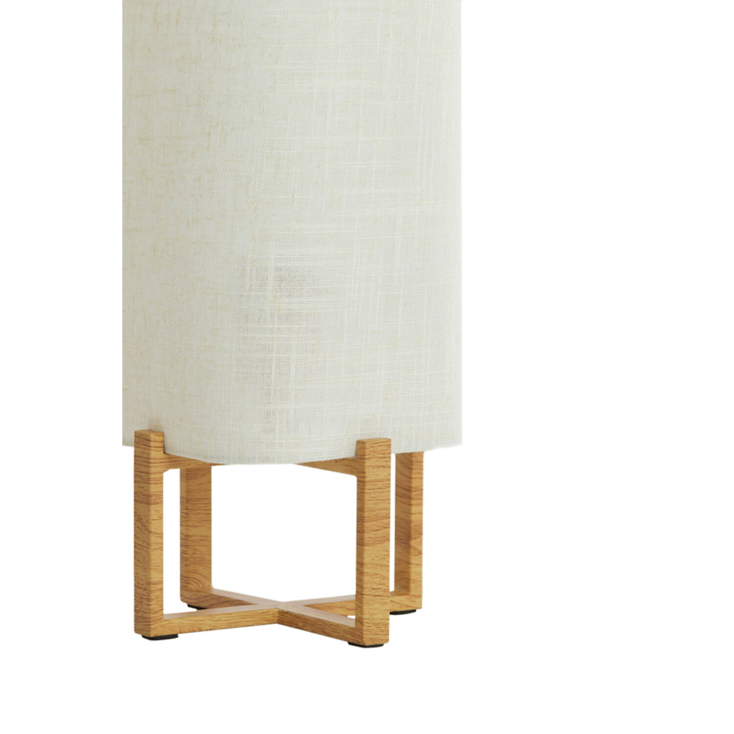 Tafellamp 16,5x16,5x39 cm WYN hout print naturel+linnen crème kopen ...